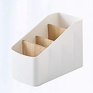 UXZDX 1PC Creative Wood and Desktop Storage Basket Multi-Compartment Storage Box Detachable Slot Style Organizer for Home Offi