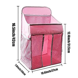 Hanging Baby Diaper Caddy Organizer For Crib Changing Table Or Wall Nursery Organizer Infant Newborn Baby Playard Diaper Organizer Storage Baby Essentials Pink
