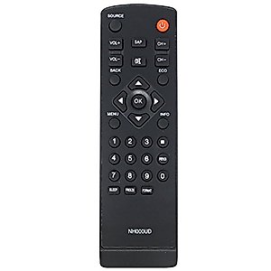 Replacement HDTV Remote Control for LC320EM2, LC320EM1F, LC320EM2F, LC320SL1, LC320SLX, LC320EMX, LC320EMXF, LC195EMX, LC320EM1, LC195SLX - Compatible with NH000UD Emerson & Sylvania TV Remote Control