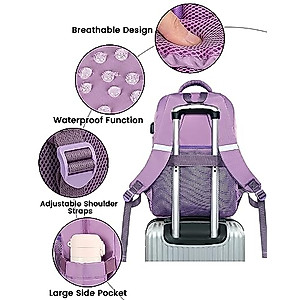 FALANKO Backpack for Girls,15.6 inch Women Laptop School College BookBag with USB Charging Port, High Middle Elementary School Backpack For Teen Students,Large Capacity Travel work Daypacks for Women