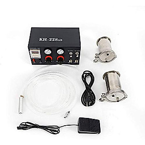 AB Adhesive Vuccum Glue Dispenser Machine AC 110V Semi-auto Digital Glue Dispenser with 2X500ml Stainless Steel Tanks and Foot Pedal Control Mode,Paste Liquid Adhesive Controller Dropper Machine