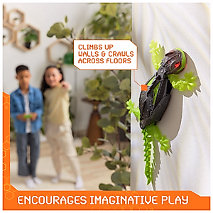 HEX BOTS Wall Crawler Gecko, Rechargeable Remote Control Robot Kids Toys, Climbs up Walls for Prank Toys & Games, RC Robot Toys for Boys & Girls Ages 4 & Up