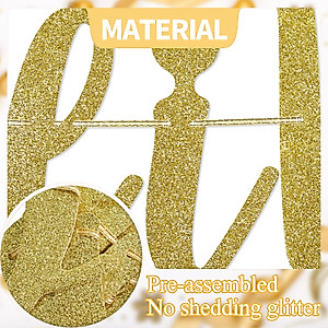 Party Like It's 1983 Banner, 41st Birthday Anniversary Party Decorations, Back in 1983 Birthday Decoration, Pre-Strung, Gold Glitter