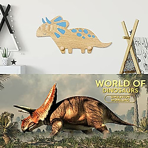 Jfbav Decorative Wood Wall Hooks - Cute Animal Dinosaur Wall Hooks for Hats, Clothes, Keys, Handkerchiefs, Jackets and More