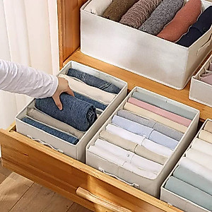 2 Pack Drawer Organizers for Clothing , Clothes Organizer w/ Underwear Organizer , Clothes Organizer for Folded Clothes w/ Space Saving Hangers , Non-Woven Clothing Organizer, Drawer Organizer Clothes