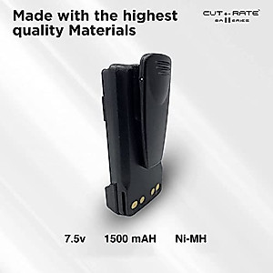 Battery Compatible with Motorola XPR 3500e Rechargeable Two Way Radio 7.5v 1500mAH Ni-MH