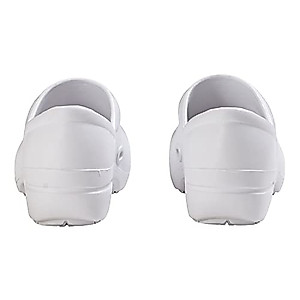 Anywear Guardian Angel Nursing Shoes Clogs for Women and Men, Antimicrobial Slip Resistant Shoes for Healthcare and Food Service, 8, White