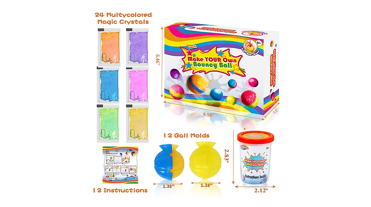 DIY Bouncy Ball Making Kit for Kids: Crafts, Science & Parties