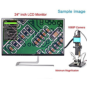 HAYEAR Full Set 14MP Industrial Digital Microscope Camera HDMI USB Outputs+180X C-Mount Lens+8" HD LCD Monitor+60 LED Illumination Light Lamp