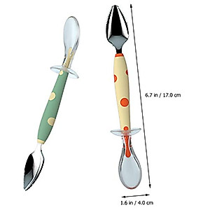 Toddmomy Grapefruit Spoons Half Serrated Citrus Fruit Vintage Dessert Spoons Serrated Spoon Baby Food Tableware for Kitchen