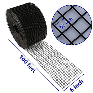 Carligo Solar Panel Bird Guard 6" x 100' with 80 Solar Mesh Screen Fastener Clips, Critter Guard for Solar Panels Pigeon Guard for Bird Proofing Solar Panels, Solar Guard, Solar Pigeon Barrier