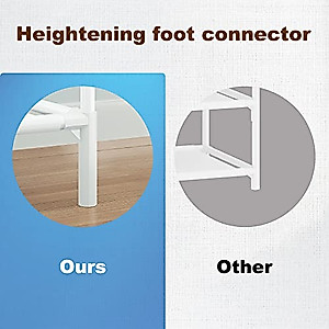 Calmootey 5-Tier Shoe Rack Double Row Storage Organizer,20-25 Pairs Shoe Storage Shelf for Entryway,Living Room,White