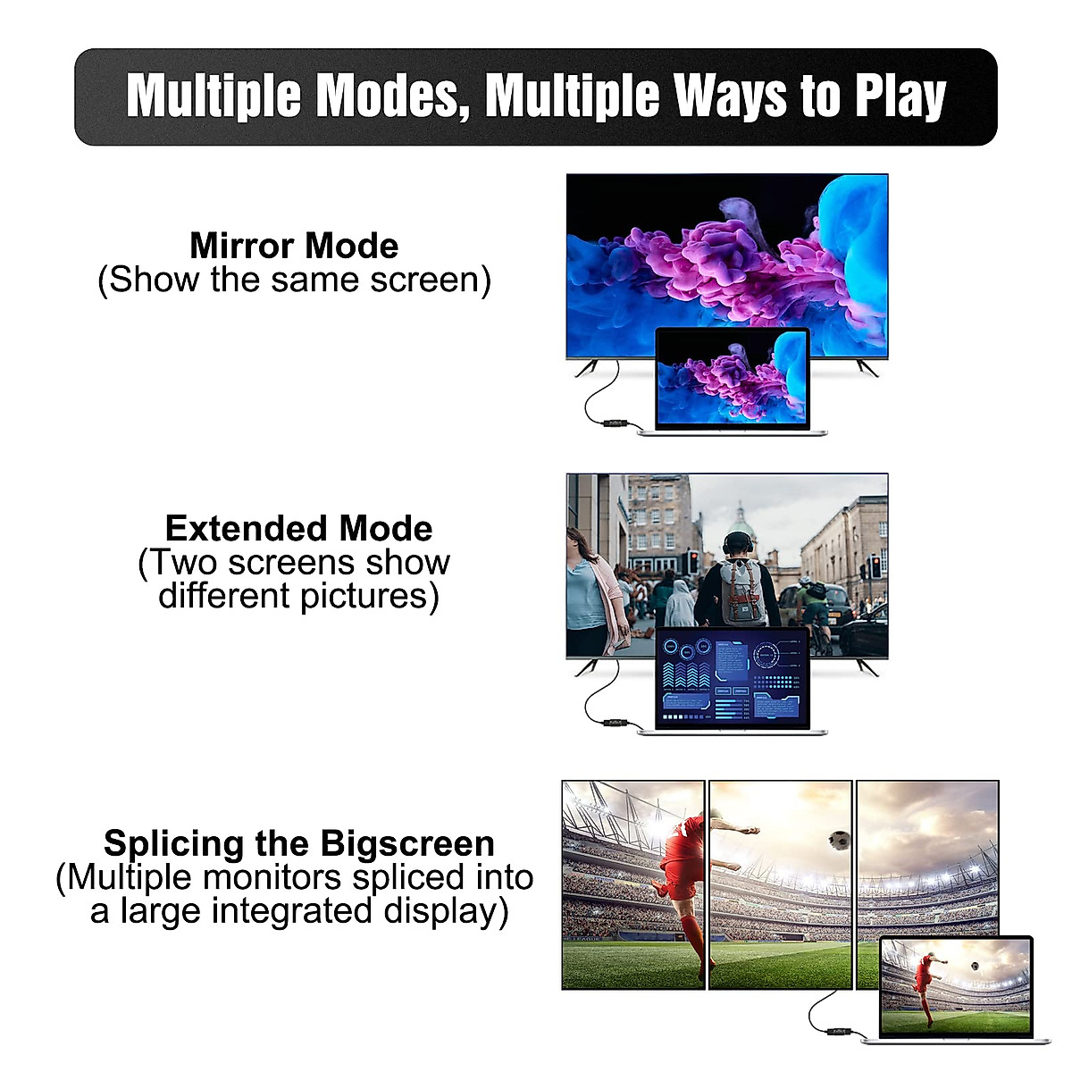 LEENUE HDMI Coupler 8K, Female to Female 2.1 HDMI Adapter, HDMI Connector 8K@60Hz / 4K@120Hz HDR Extender for HDTV, Laptop, PC, Monitor, Roku TV, 2 Pack