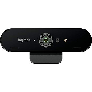 Logitech BRIO UHD 4K Webcam: (960-001105) with RightLight 3 and HDR Technology + Bundle Kit