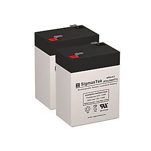 3FM4.5 6 Volt 4.5 AmpH SLA Replacement Battery with F1 Terminal (2 Pack)