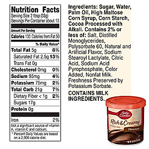 Betty Crocker Triple Chocolate Fudge Cake Mix and Chocolate Frosting Bundle (2 Items)