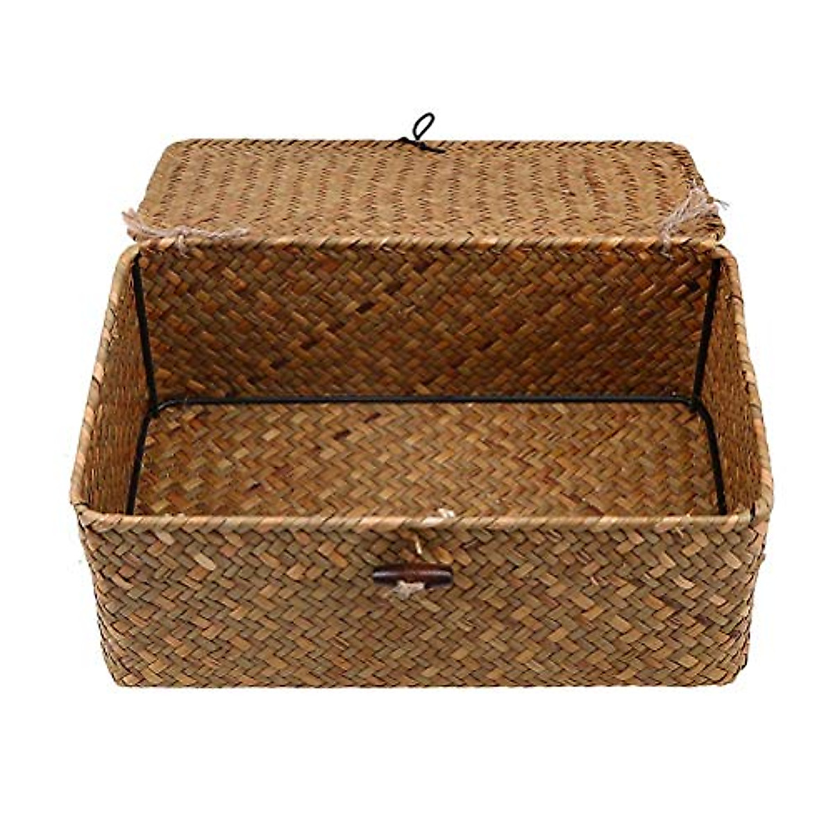 Vosarea Seagrass Basket,Willow Woven Picnic Basket Cheap Easter Candy Basket Storage Wine Basket 7.5 x 5 x 3 inches