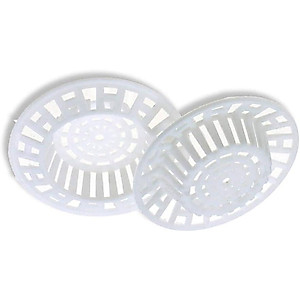 Kitchen Sink Filter Reusable Plastic Bath Sink Strainer Set 7 cm Pack of 2 White