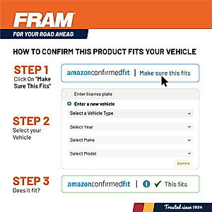 FRAM Extra Guard CA11050 Replacement Engine Air Filter for Select Chrysler, Dodge, Ram and Volkswagen (3.6L) Models, Provides Up to 12 Months or 12,000 Miles Filter Protection