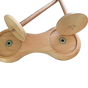 Geynutaly Double Wooden Yarn Skein Holder for Crocheting, Yarn Holder for Knitting Yarn Spindle Dispenser Crocheting Tool Easy Install Easy to Use