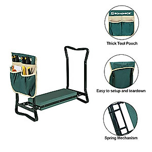 SONGMICS Garden Kneeler and Seat, Gardening Gifts For Women, Gardening Supplies, Garden Stool, with Upgraded Soft Thicken Kneeling Pad, Christmas Gift UGGK49L