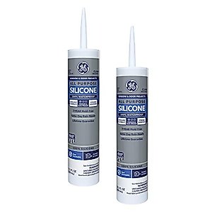 GE Silicone GE012 10.1 Oz Clear Window & Door Silicone Rubber Caulk (2 Pack)