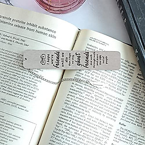 Best Friend BFF Bestie Birthday Friendship Small Gifts for Women Female Men Friends Book Lovers Readers Metal Bookmarks for Christmas Thanksgiving Graduation