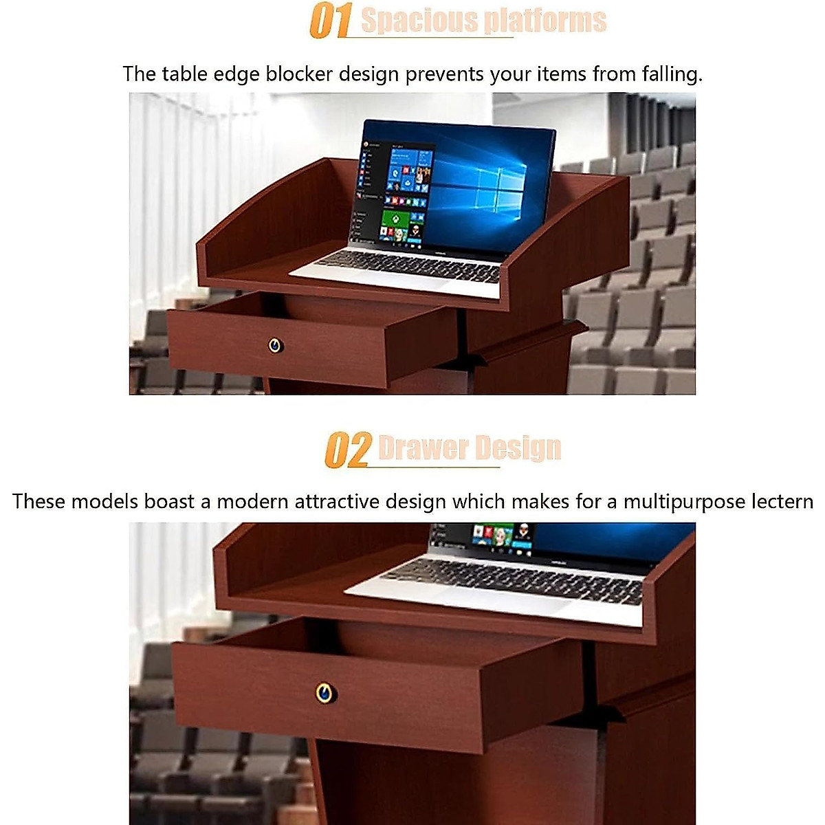 Lectern Podium Podium Stand Wooden Podium Stand Heavy Duty Professional Lecterns Easy to Assemble Church Pulpits