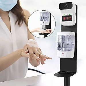 LYCHL Wall Mounted Thermometer +Soap Dispenser Wall Mounted Set for Offices, Factories, Shops, Schools, Restaurants, Rail Station Entrances, and Other High-Density Areas
