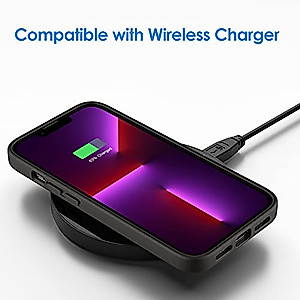 JETech Silicone Case for iPhone 13 Pro 6.1-Inch, Silky-Soft Touch Full-Body Protective Phone Case, Shockproof Cover with Microfiber Lining (Black)