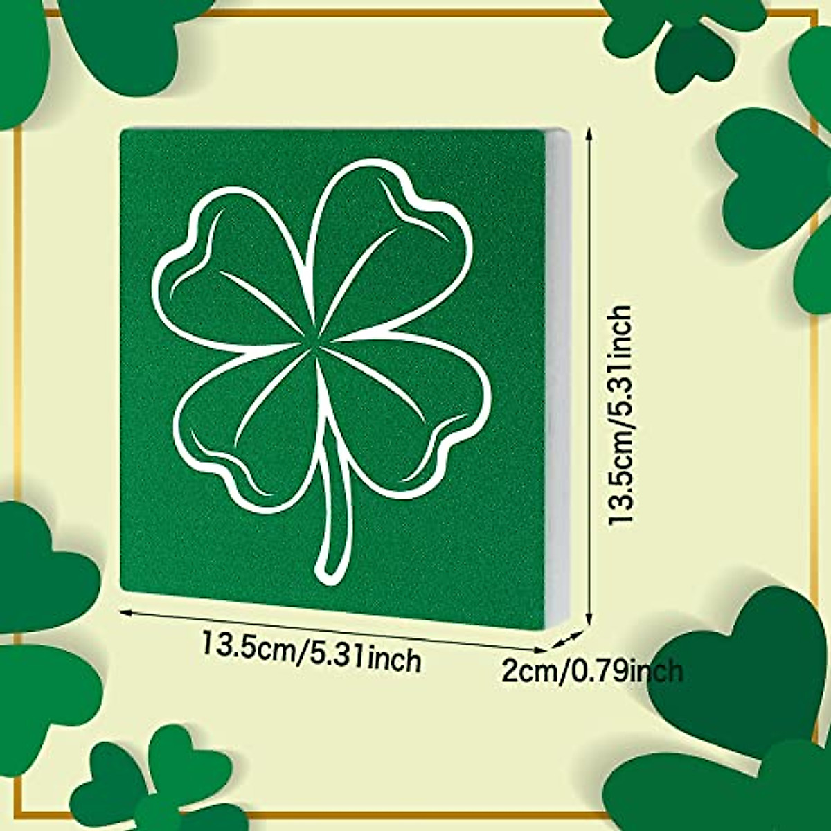 3 Pieces St. Patrick's Day Decorations for The Home Wood Sign Green Shamrock Irish Table Decor St Patrick Day Table Decorative Signs and Plaques for St Patrick's Day Decorations Supplies