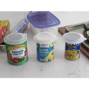 Smarter-Seal, Food Can Lids/Covers, 8-Pack, Clear Color, 4 Small Lids & 4 Large Lids - Fits Most Sizes