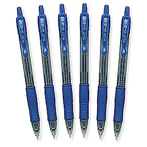 Pilot G2 Retractable Premium Gel Ink Roller Ball Pens Blue (Fine)