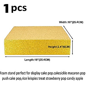 RomanticBaking 1 Pack 10Inch Foam Cake Pop Stand Display Cakesicle Stand Push Cake Pop Stand Foam Cake Dummies Dessert Table Party Decorations