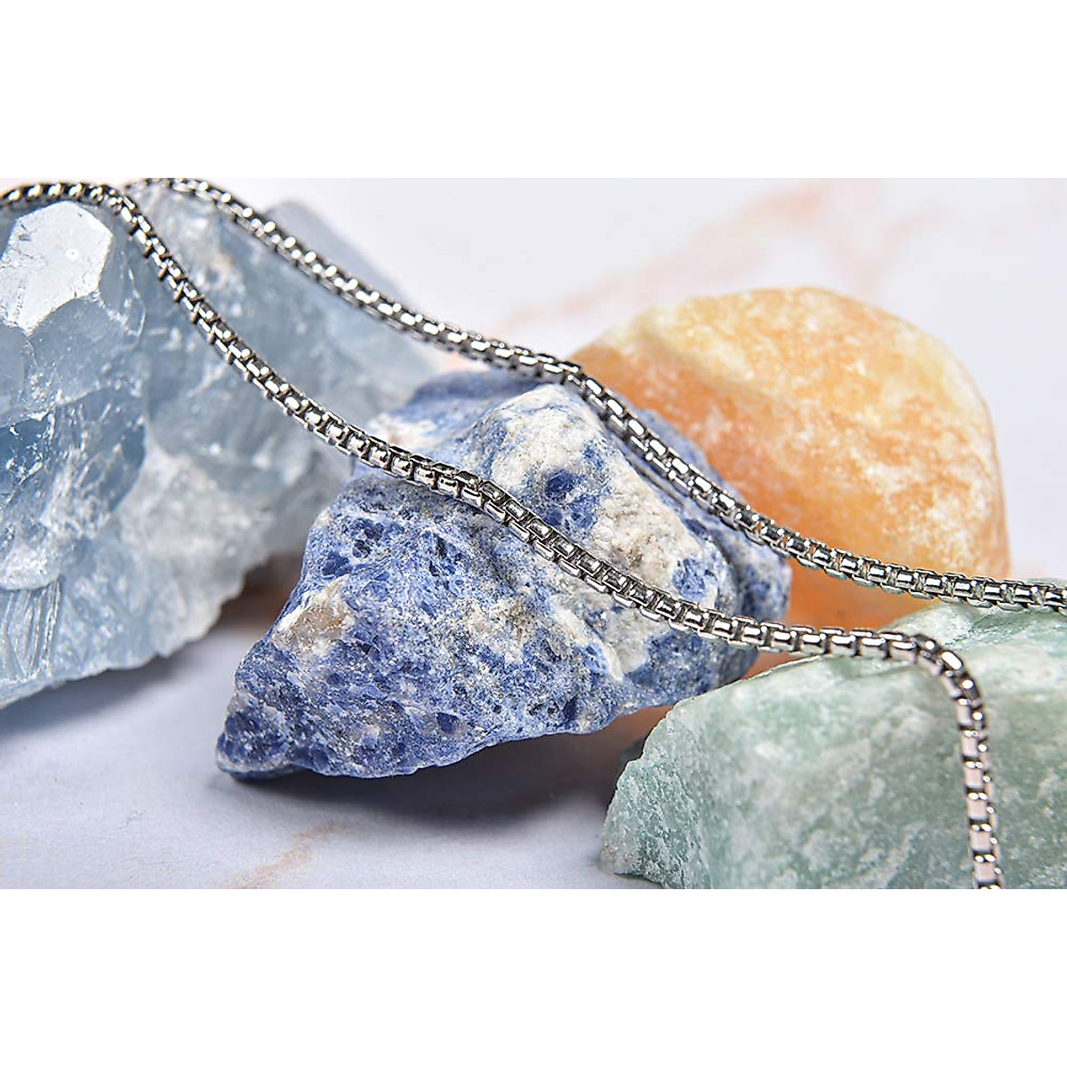 NYC Sterling Necklace Round Box Chain, Sterling Silver for Men and Women, Made in Italy (18")