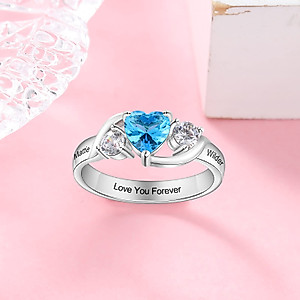 Lam Hub Fong Personalized Name Rings for Women with Simulated Birthstone Couples Promise Rings Engagement Name Rings for Women (7)