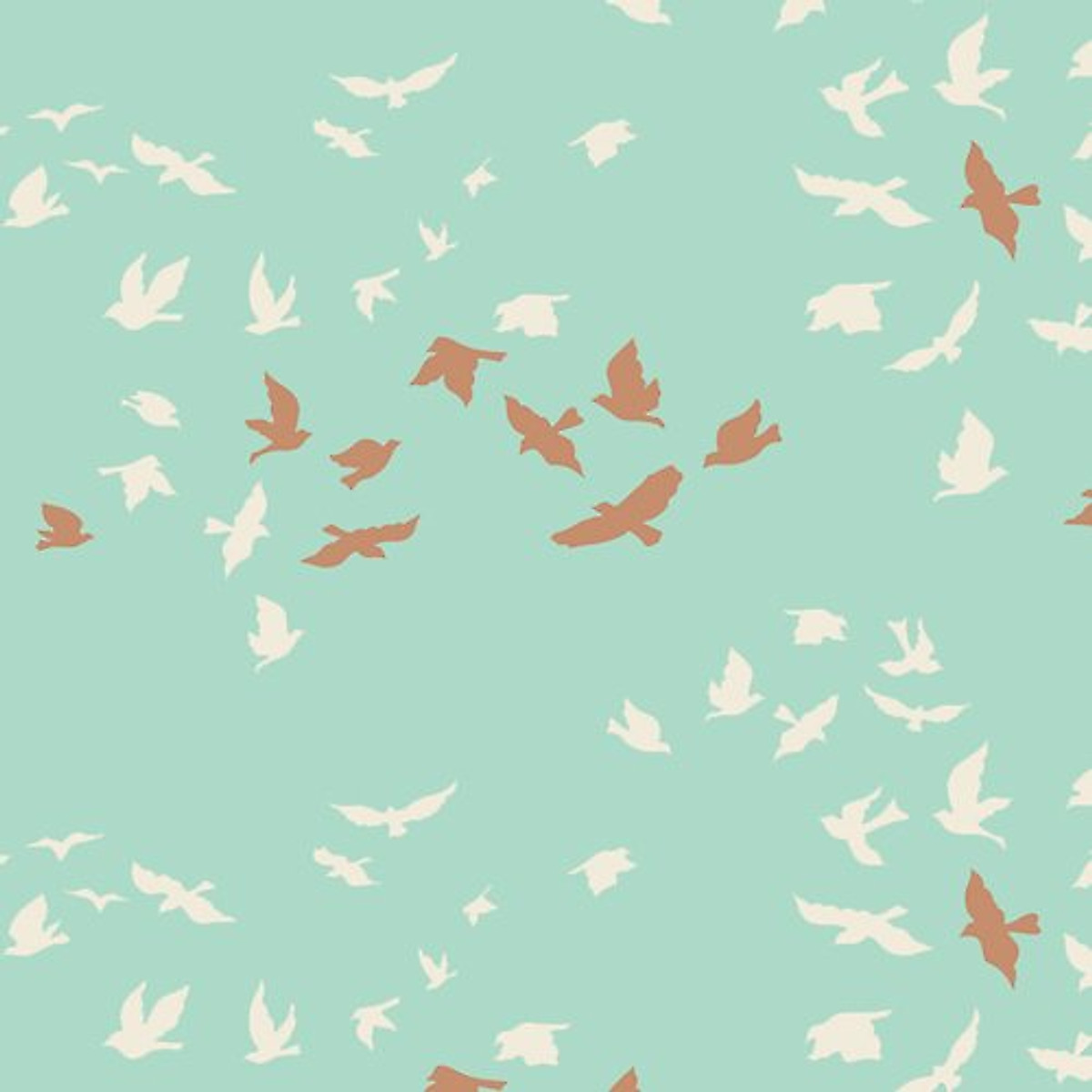 Art Gallery Fabrics Art Gallery Winged Aves Chatter Shine Fabric, Blue