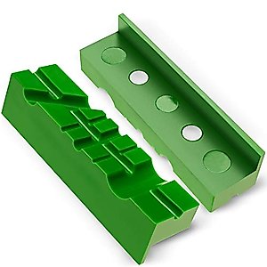 Vise Soft Jaws/Vice Jaw Pads - Magnetic - 4.5 Inch Length, Multi-Groove Design, Durable TPU Rubber Covers - Fit Wide Array of Vises/Vices and Blocks (4 5 6 In) - By Mission Automotive