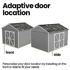 Handy Home Products Astoria 12x12 Do-It-Yourself Wooden Storage Shed with Floor Brown