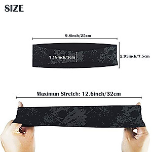 Obacle Headbands for Men Women Sweat bands Headbands Non Slip Thin Lightweight Breatheable Head Band Outdoor Sports Workout Yoga Gym Running Jogging (Sports Headbands, 4 Pack Gray Blue Green Red)