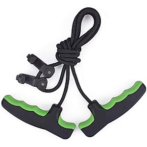GPP Crossbow Cocking Device Three Finger Double Handle Crossbows Rope Cocker Aid Cocking String Tool (Green and Black)