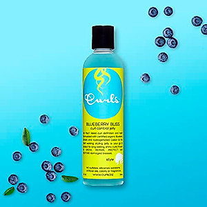 Curls Blueberry Bliss Control Jelly - 8 oz, Define & Defrizz, Wash and Go's, Twist Outs & Braid Outs, for Wavy, Curly, and Coily Hair Types