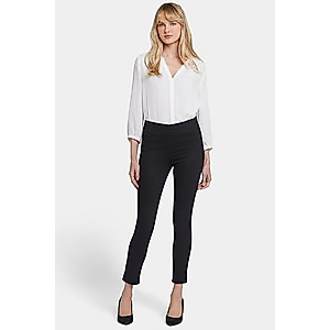NYDJ womens Petite Skinny Ankle Pull-on | Slimming & Flattering Fit jeans, Black, 16 Petite US