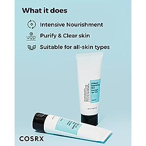COSRX Ultimate Nourishing Rice Overnight Spa Mask, 60ml / 2.02 fl.oz | Rice Extract 68% and Niacinamide 2% | Korean Skin Care, Animal Testing Free, Paraben Free