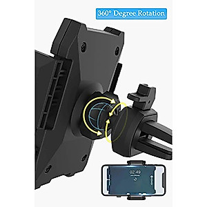 KOMOI Cell Phone Holder for Car, Universal Car Air Vent Mount with Adjustable Compatible with iPhone 11 Pro Max XS XS Max XR X 8 8+ 7 7+ SE 6s 6+ 6 5s Samsung Galaxy S10 S9 S8 S7 and More (Dark Grey)