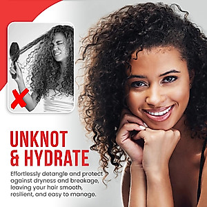 Biocare StrongEnds Moisturizing Leave-In Conditioner & Detangler Cream, Miracle Repair for All Hair Types & Hair Styles - Prevents Split Ends & Breakage, Infused with Honey & Shea Butter, 16 oz.