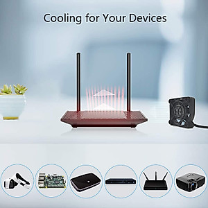 YupYay 40mm USB Fan Cooling Fan with 3 Adjustable Speed, Dual Ball Bearing 5V USB Fan Compatible for Face Shield, Helmet, Tablet TV Receiver Router DVR Playstation Xbox Computer Cabinet Cooling