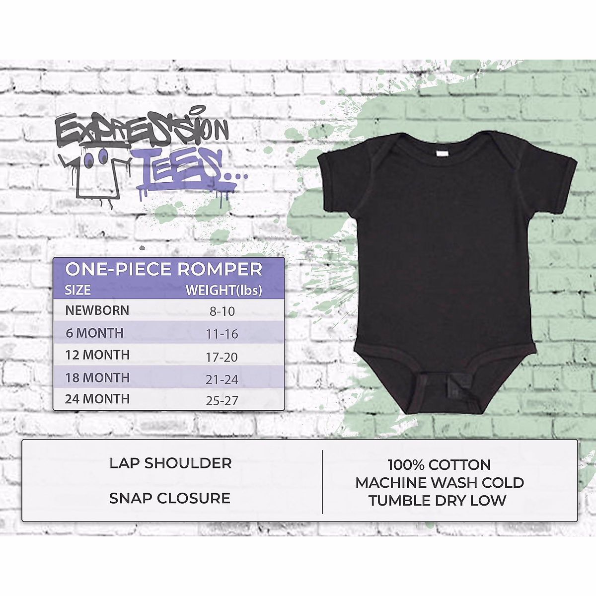 Expression Tees One-Piece Dem Boys Dallas 6 Months Navy Blue Romper