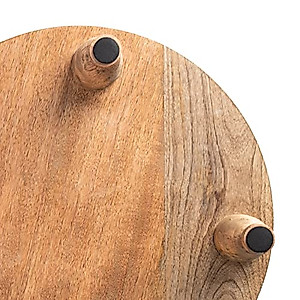 Heritage Lace Artisan Wood 16" Footed Charcuterie Board, Natural, 40 (FH-042)