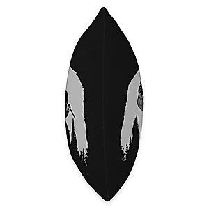 bigfoot designs co. Bigfoot Holding American Flag White Silhouette Forest Trees Throw Pillow, 18x18, Multicolor